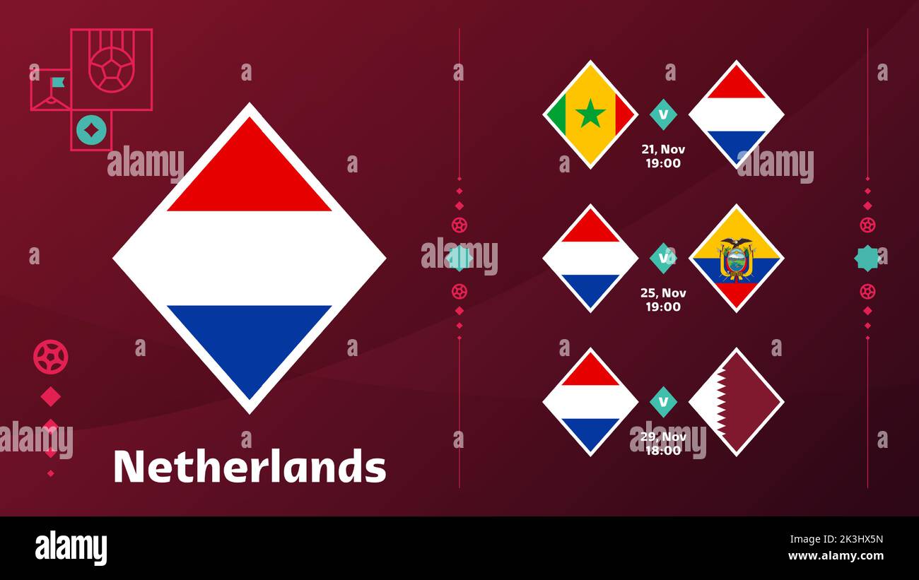 netherlands national team Schedule matches in the final stage at the 22 ...