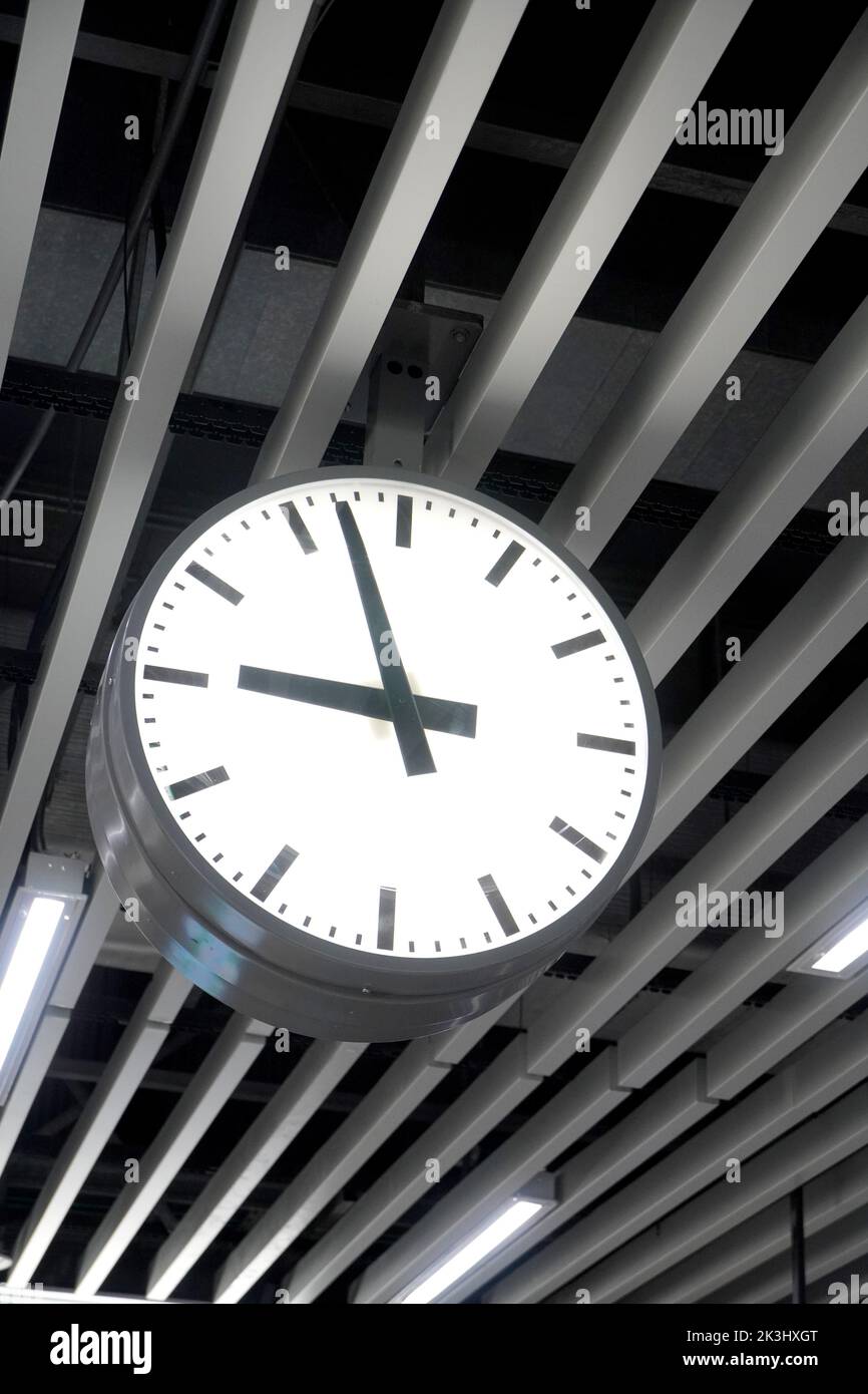 clock on the wall, in the MRT station, Jakarta Stock Photo - Alamy