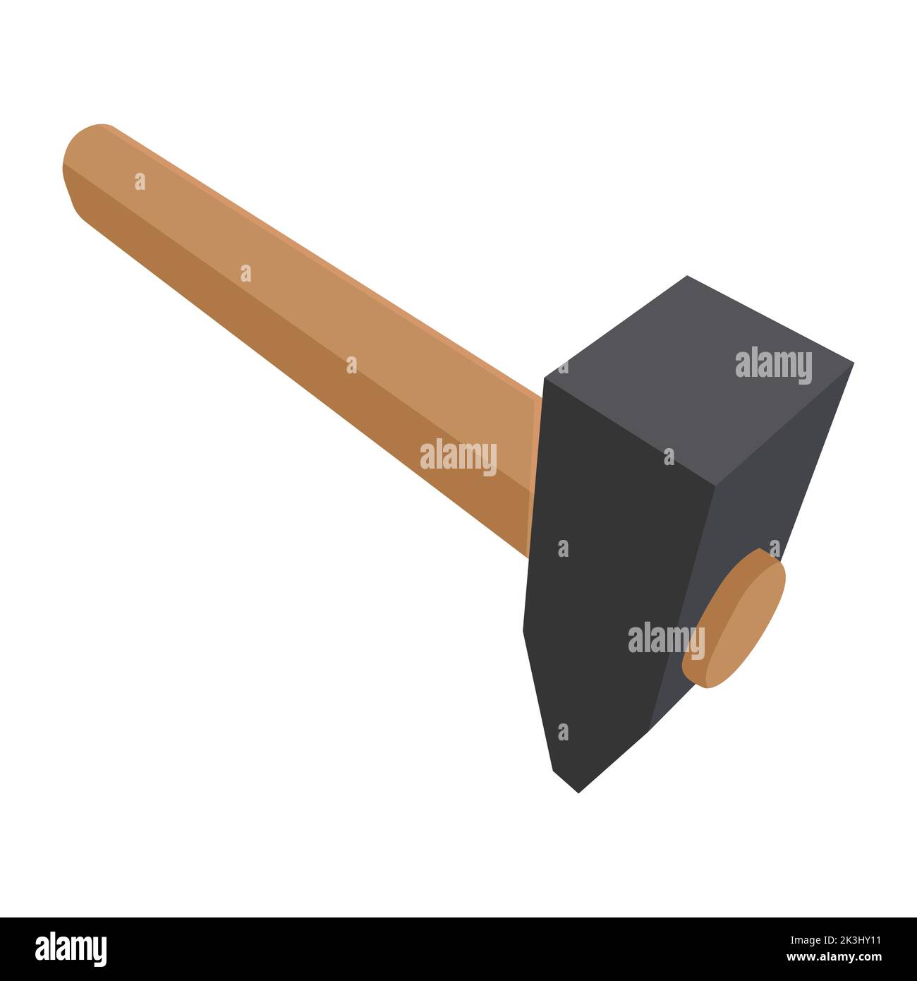 hammer isolated on white background, hammer vector illustration Stock ...