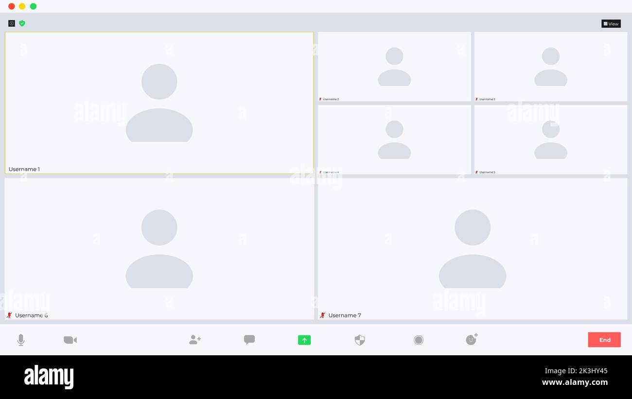 Video conference interface, great design for any purposes Stock Vector ...