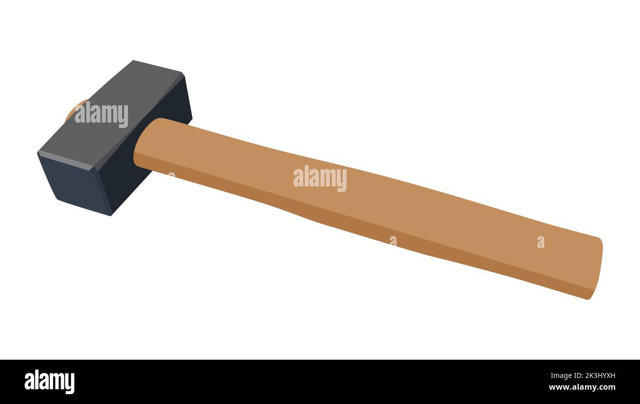 Sledgehammer, hammer, tool, hammer vector, Sledgehammer isolated on white background Stock ...
