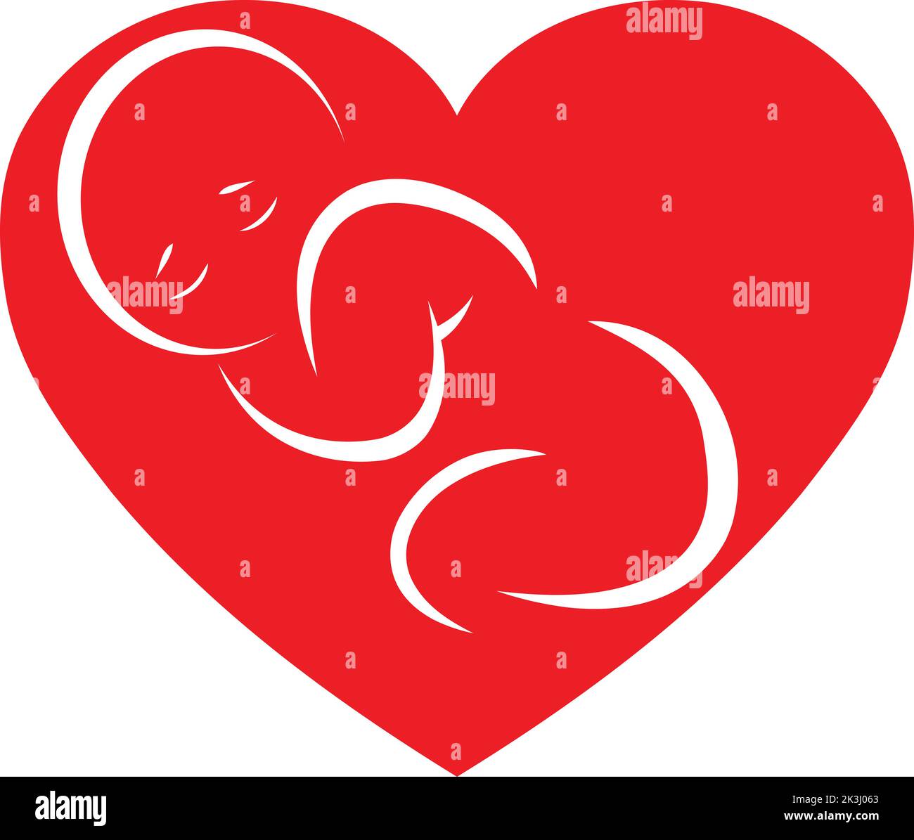 Heart and toddler, child, baby, midwife, pediatrician, logo Stock ...