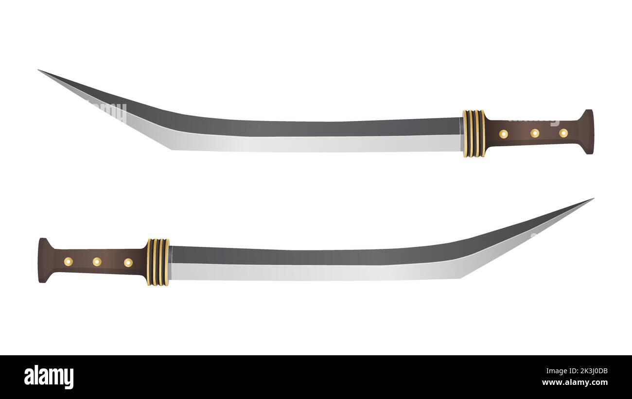 Metal Sword, straight swords, Asia sword, vector realistic sword ...