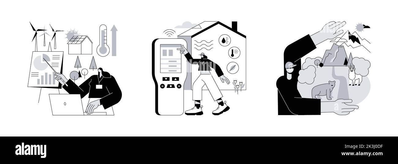 Environmental control abstract concept vector illustration set ...