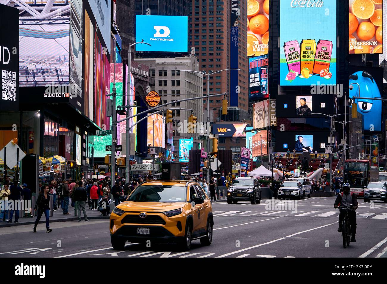 The famous Times Square in the daytime Stock Photo - Alamy