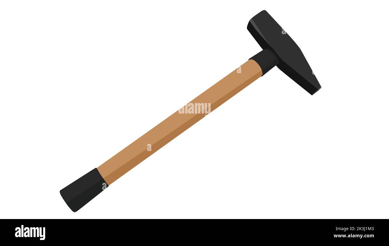 hammer isolated on white background, hammer vector illustration Stock ...