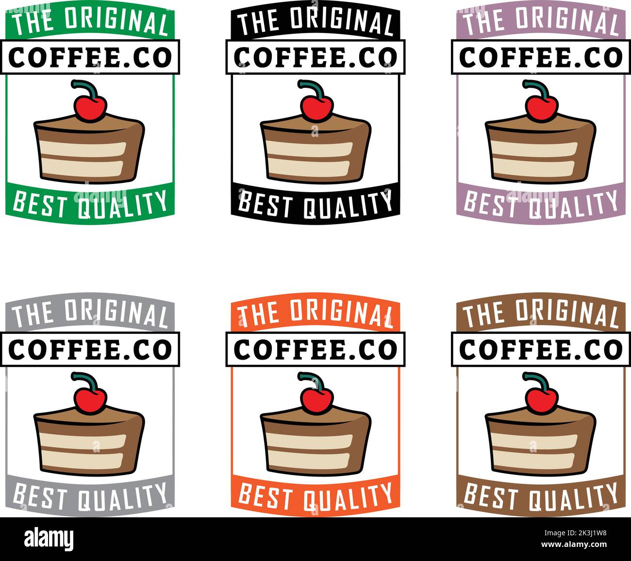 Cake and Cherry Icon with Text isolated on a White Background Stock ...