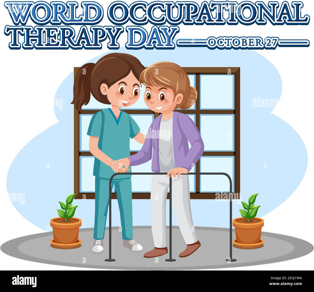 World occupational therapy day text design illustration Stock Vector ...