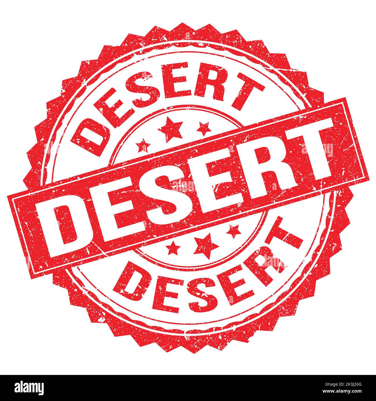 DESERT text written on red round stamp sign Stock Photo - Alamy