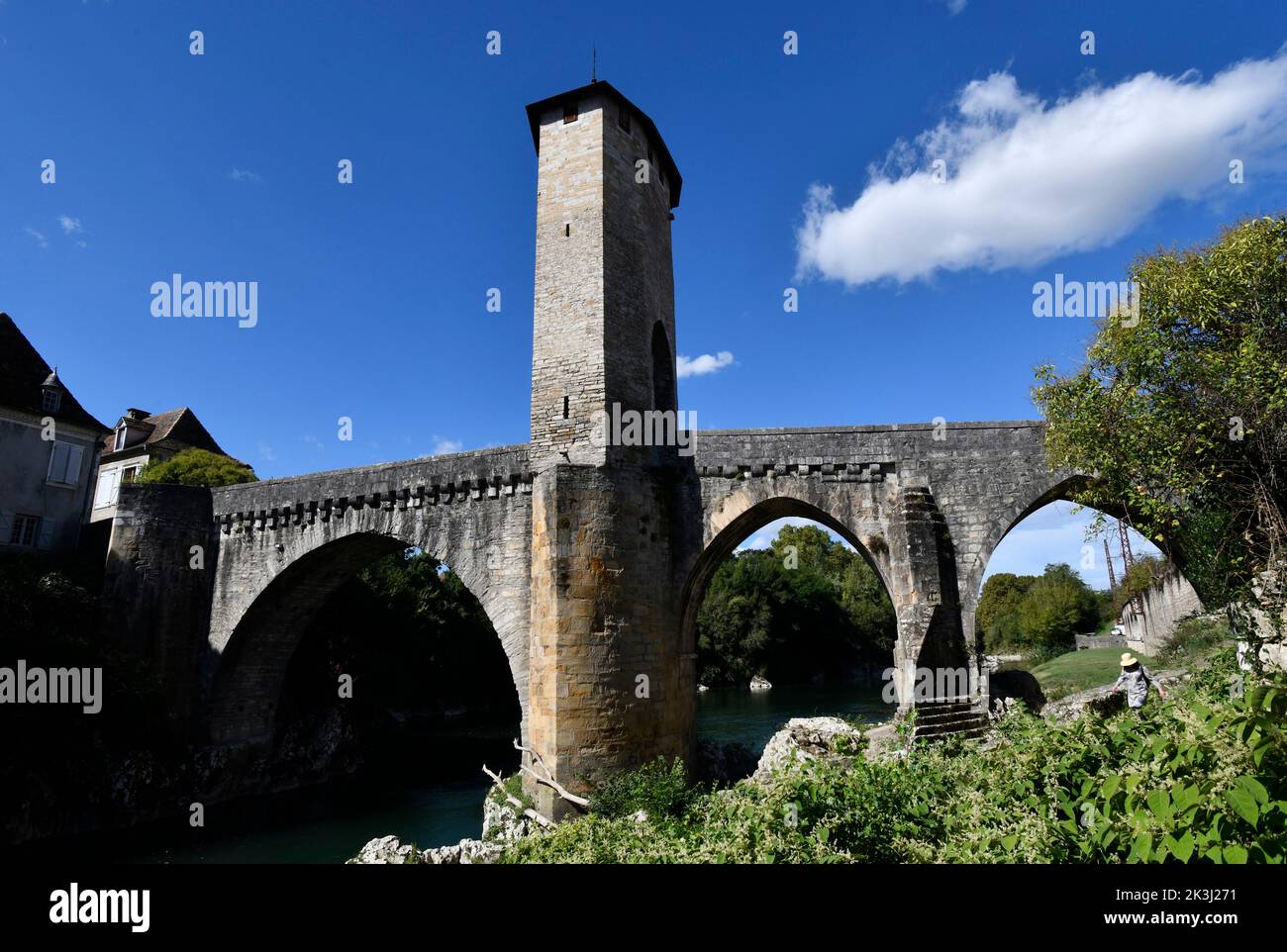 Old french bridge hi-res stock photography and images - Alamy