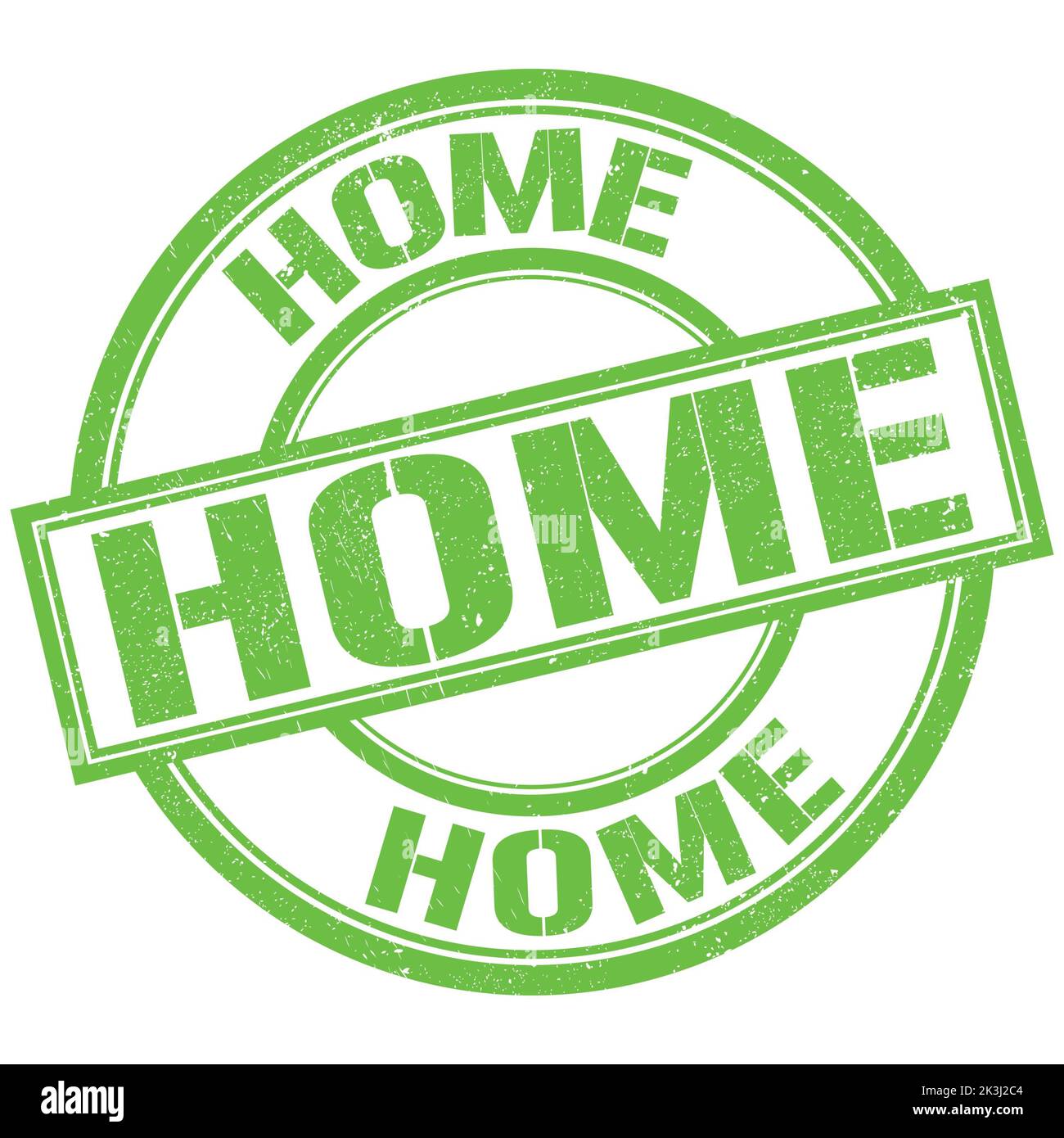 Home round stamp green hi-res stock photography and images - Alamy