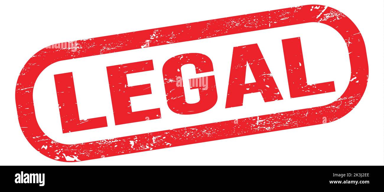 LEGAL, text written on red rectangle stamp sign Stock Photo - Alamy
