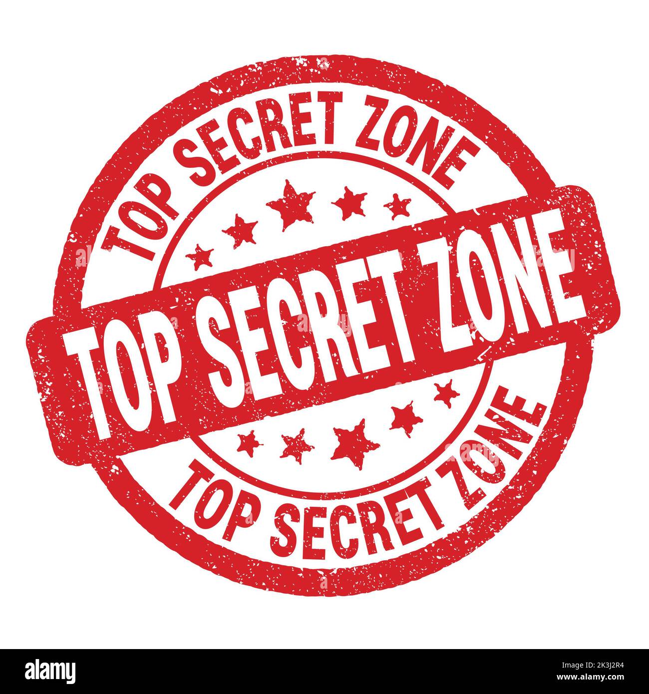 TOP SECRET ZONE text written on red grungy stamp sign Stock Photo - Alamy