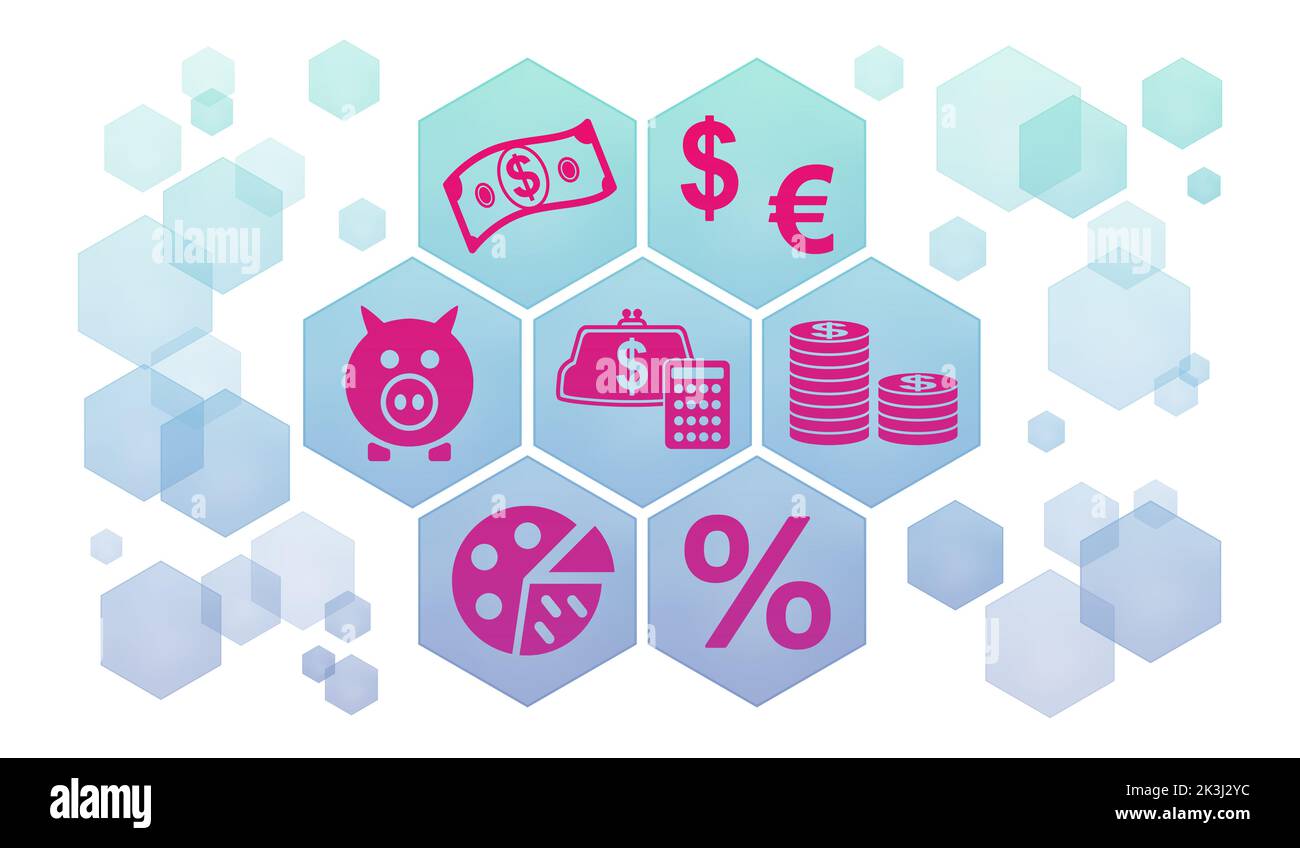 Illustration of a money management concept Stock Photo - Alamy