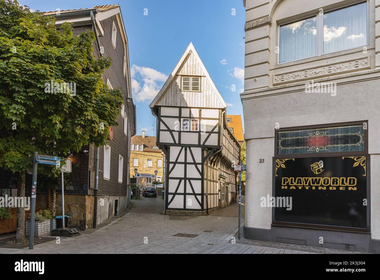 HATTINGEN, GERMANY - September 25th, 2022: Streets of Old Town ...