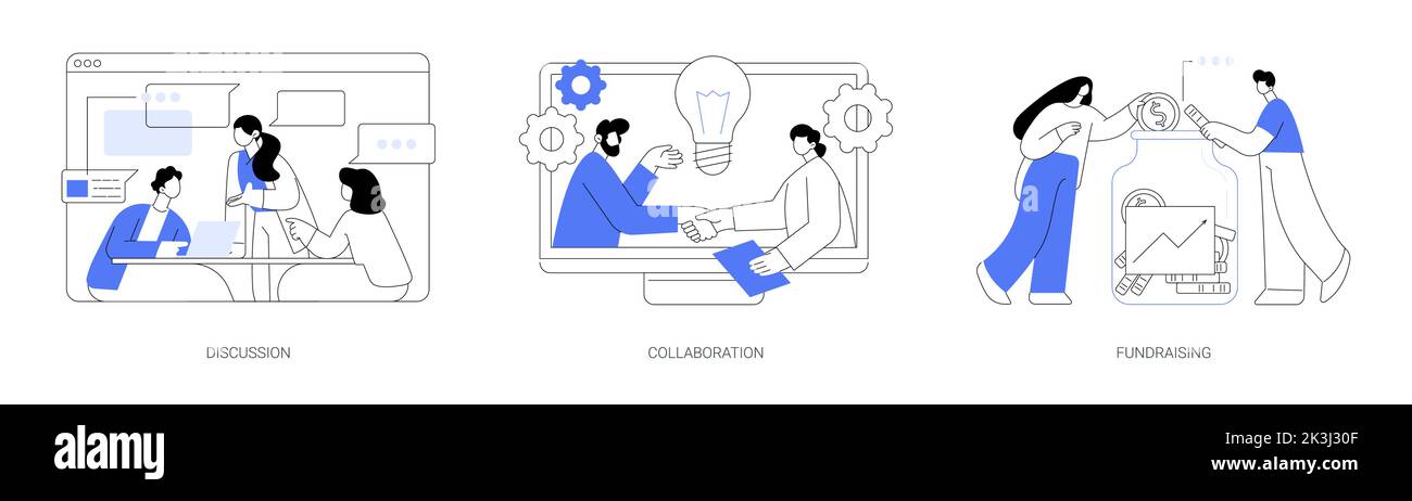 Partnership abstract concept vector illustrations Stock Vector Image ...