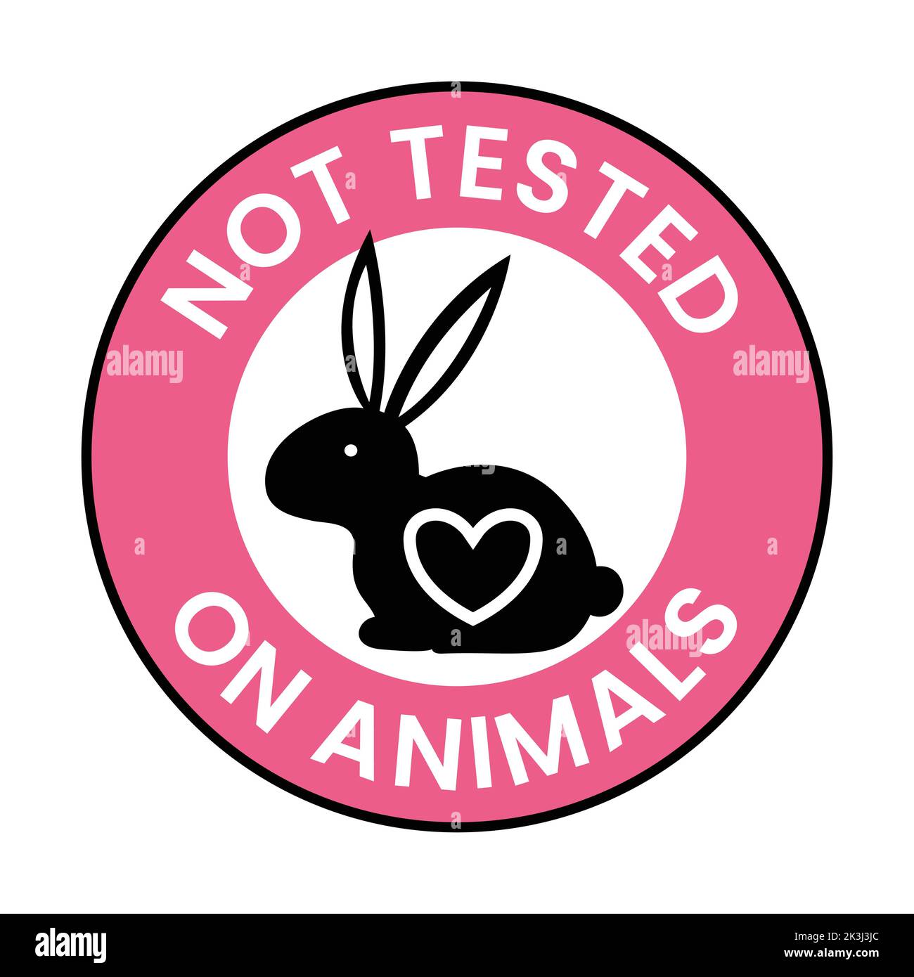 Not Tested on Animals Illustration isolated on a White Background Stock ...