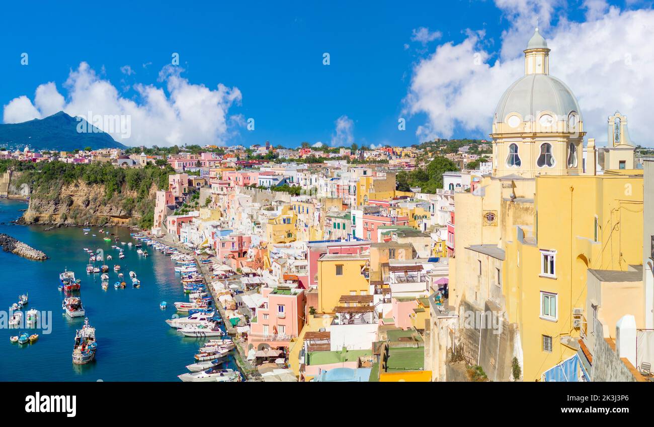 Procida (Campania, Italy) - The touristic island town beside Ischia, in ...