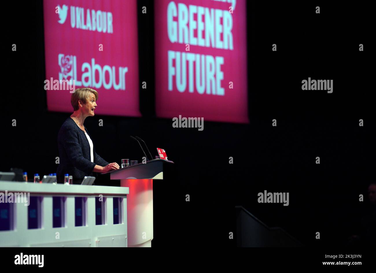 Shadow home secretary Yvette Cooper speaking during the Labour Party ...