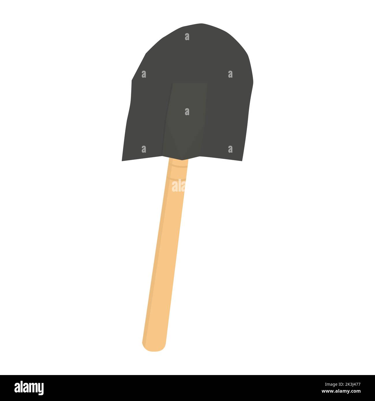 Pitchfork on white background isolated. Metal hayfork with wooden hand ...