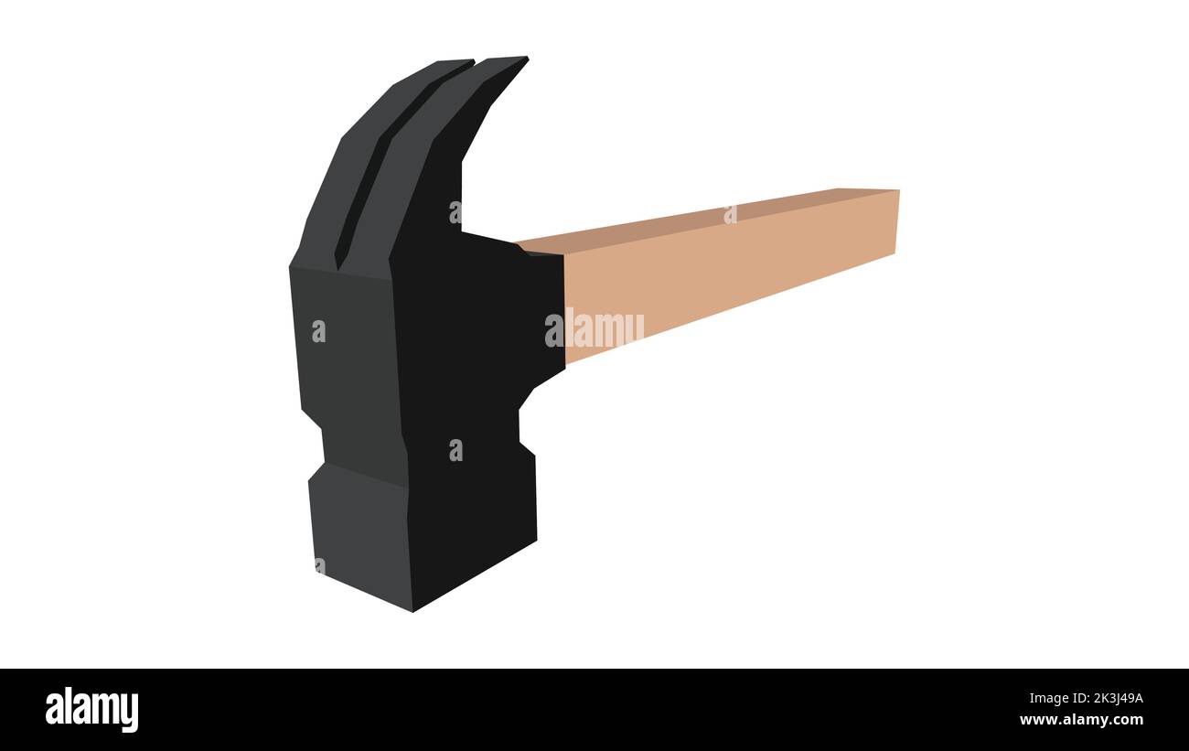 hammer isolated on white background, hammer vector illustration Stock ...