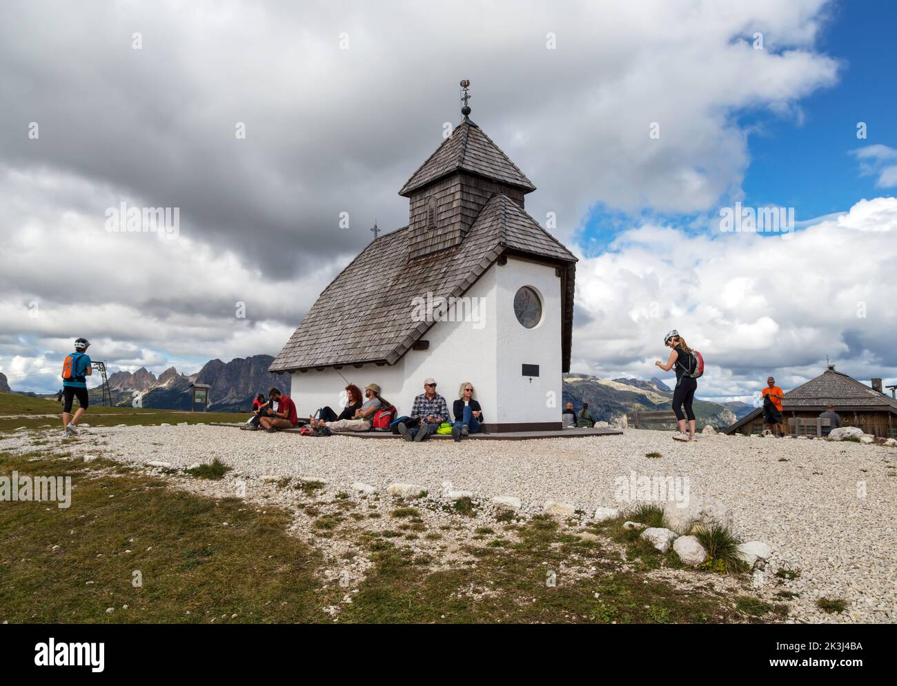 SAN CASSIANO, ITALY, AUGUST 31, 2021 - Antonius Kapelle near Pralongià ...
