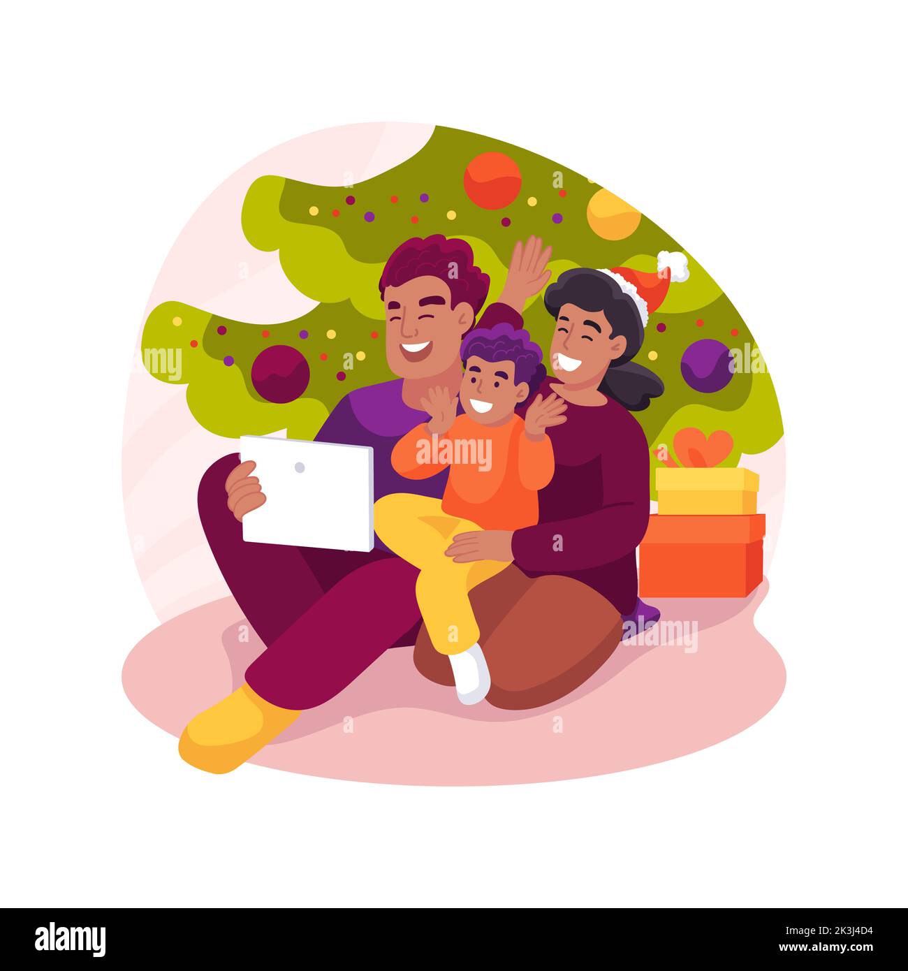 Sending greetings isolated cartoon vector illustration Stock Vector ...