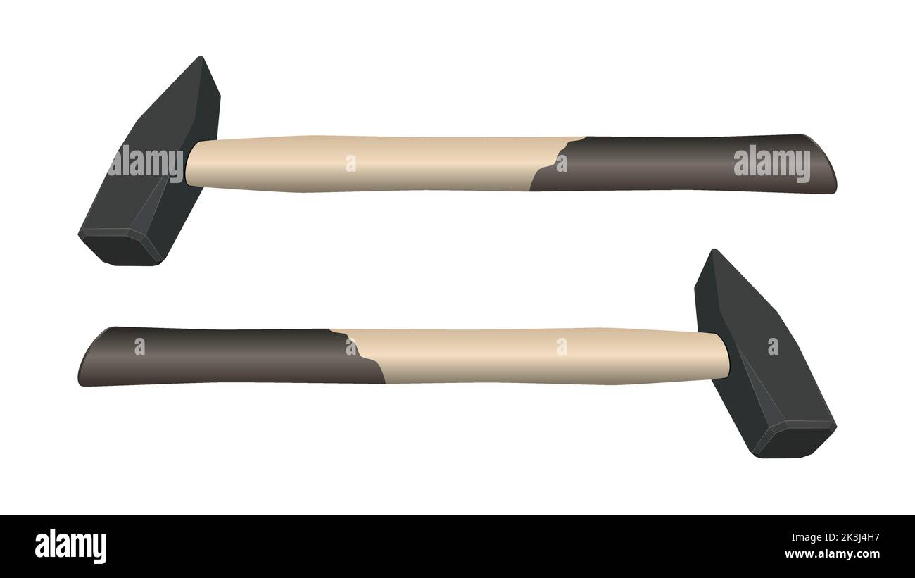 set of hammers isolated on white background, hammer vector illustration ...