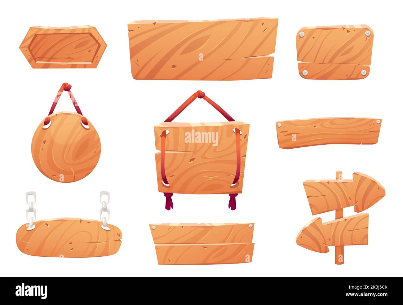 Wooden banners, street signs, wood boards, blank panels, billboards ...