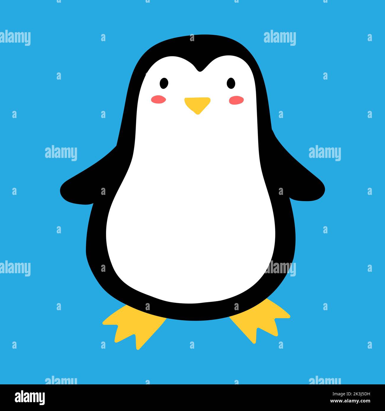 Cartoon penguin. Children's print. Vector illustration Stock Vector ...