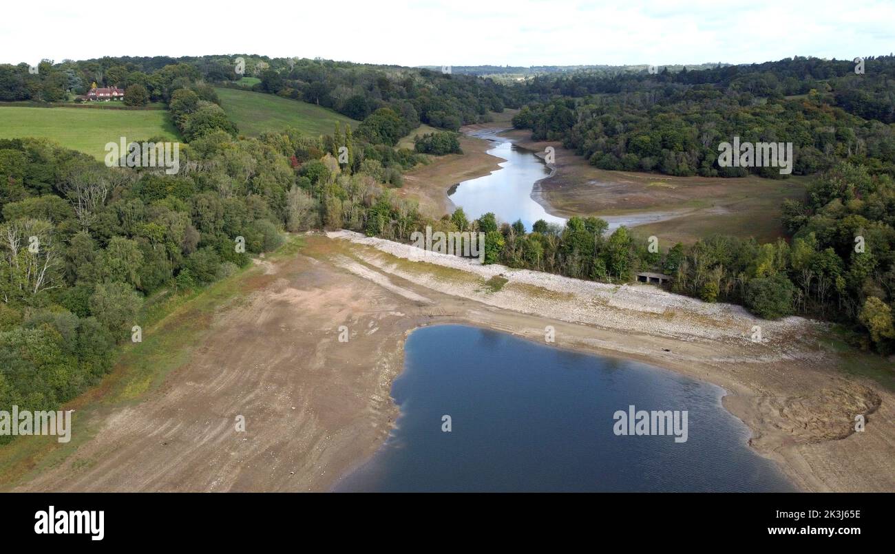 A view of Ardingly reservoir in West Sussex, currently standing at 30% ...