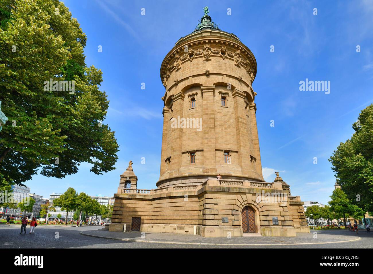 Mannheim, Germany - September 2022: Water Tower called 'Wasserturm', a ...