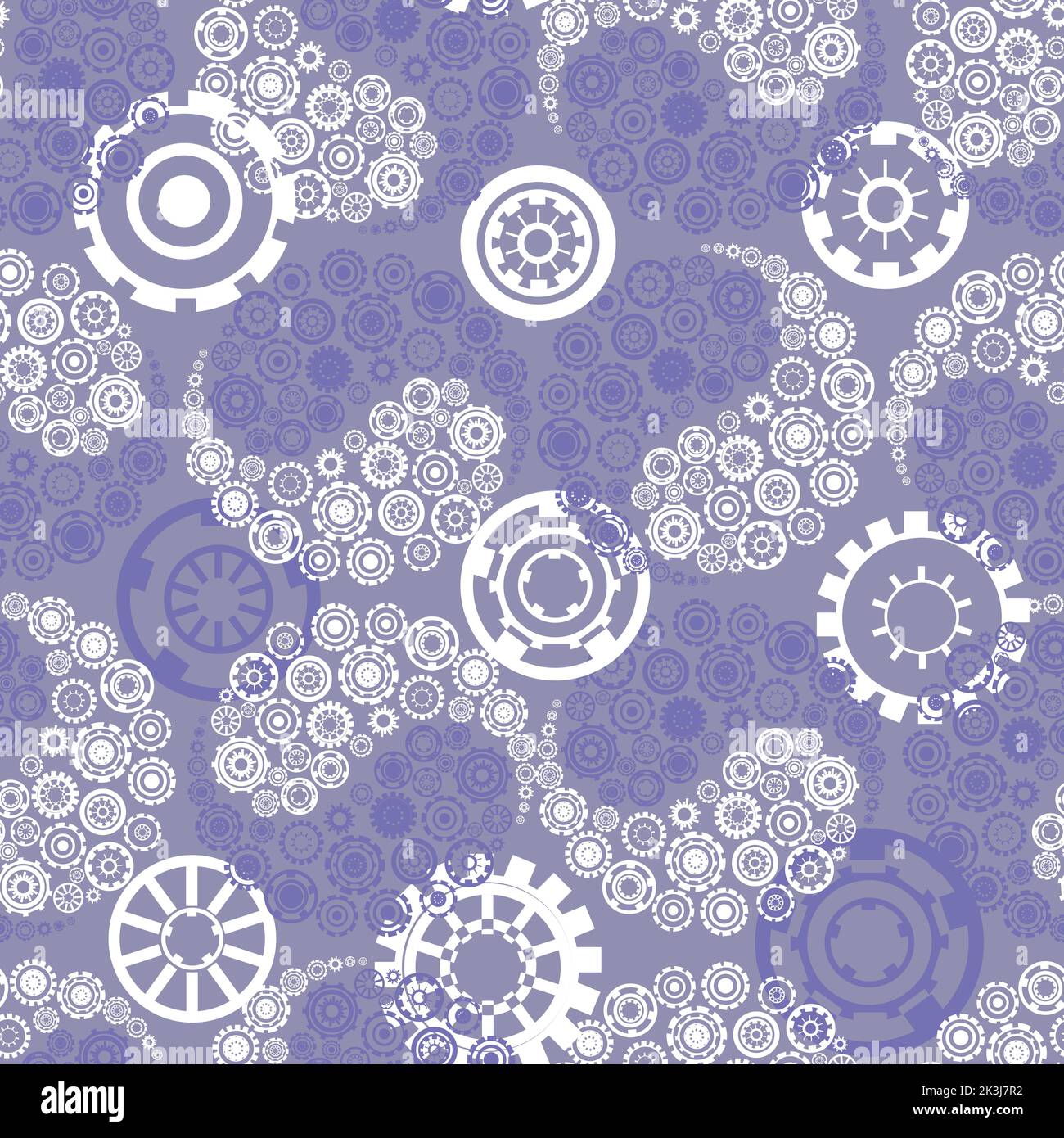 white snowflakes of various shapes like gears pattern without ...