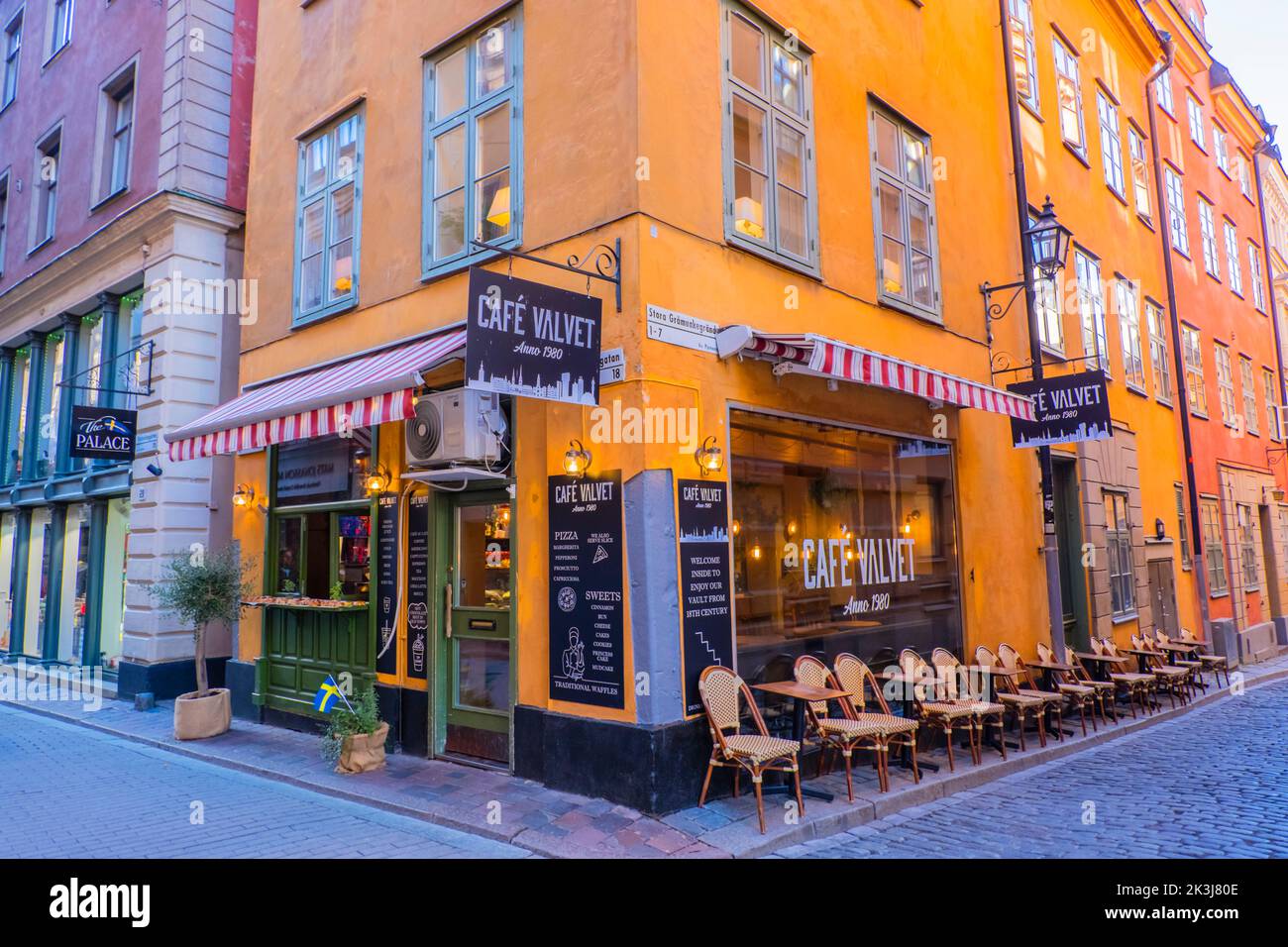 Cafe, Västerlånggatan, Gamla stan, Stockholm, Sweden Stock Photo - Alamy