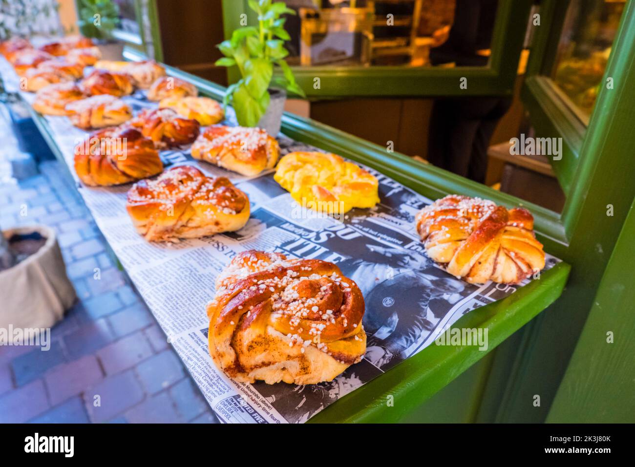 Kanelbullar, Swedish sweet cinnamon rolls, Gamla stan, Stockholm ...
