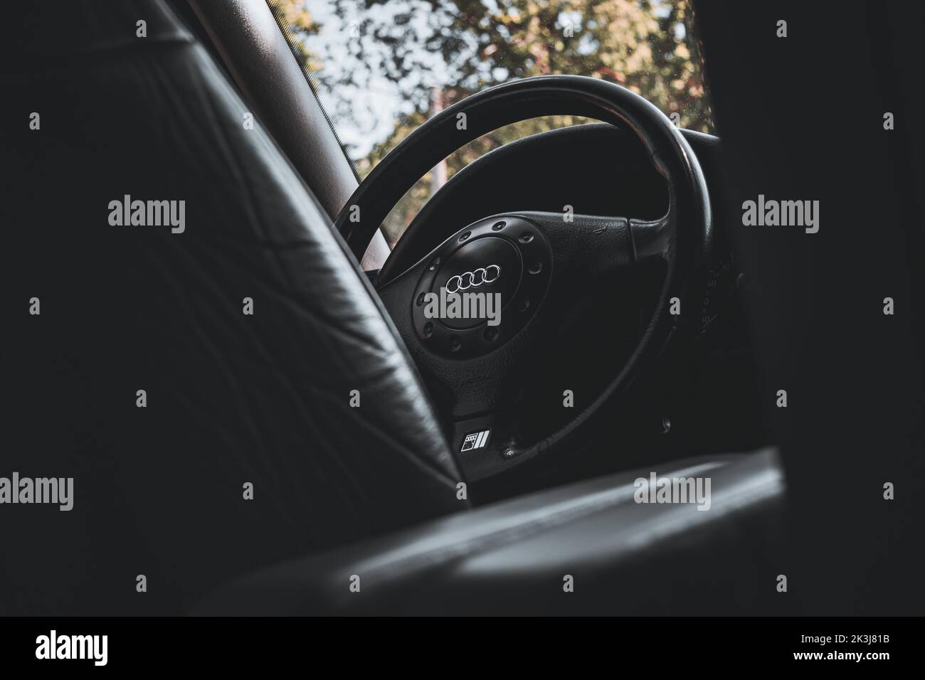 Black audi interior hi-res stock photography and images - Alamy