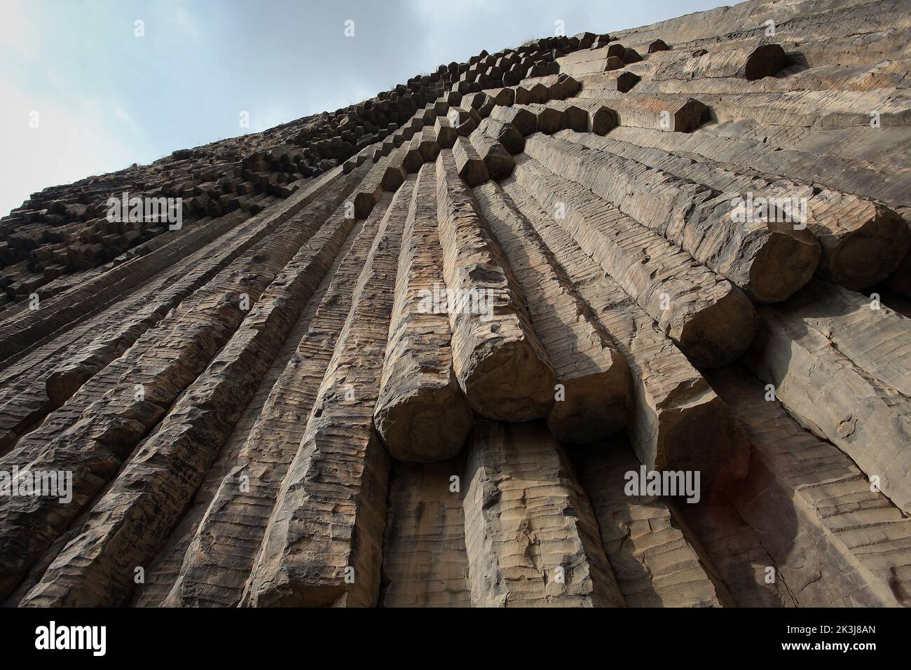 Basalt columns in Garni Gorge called Symphony of Stones, Armenia, low ...