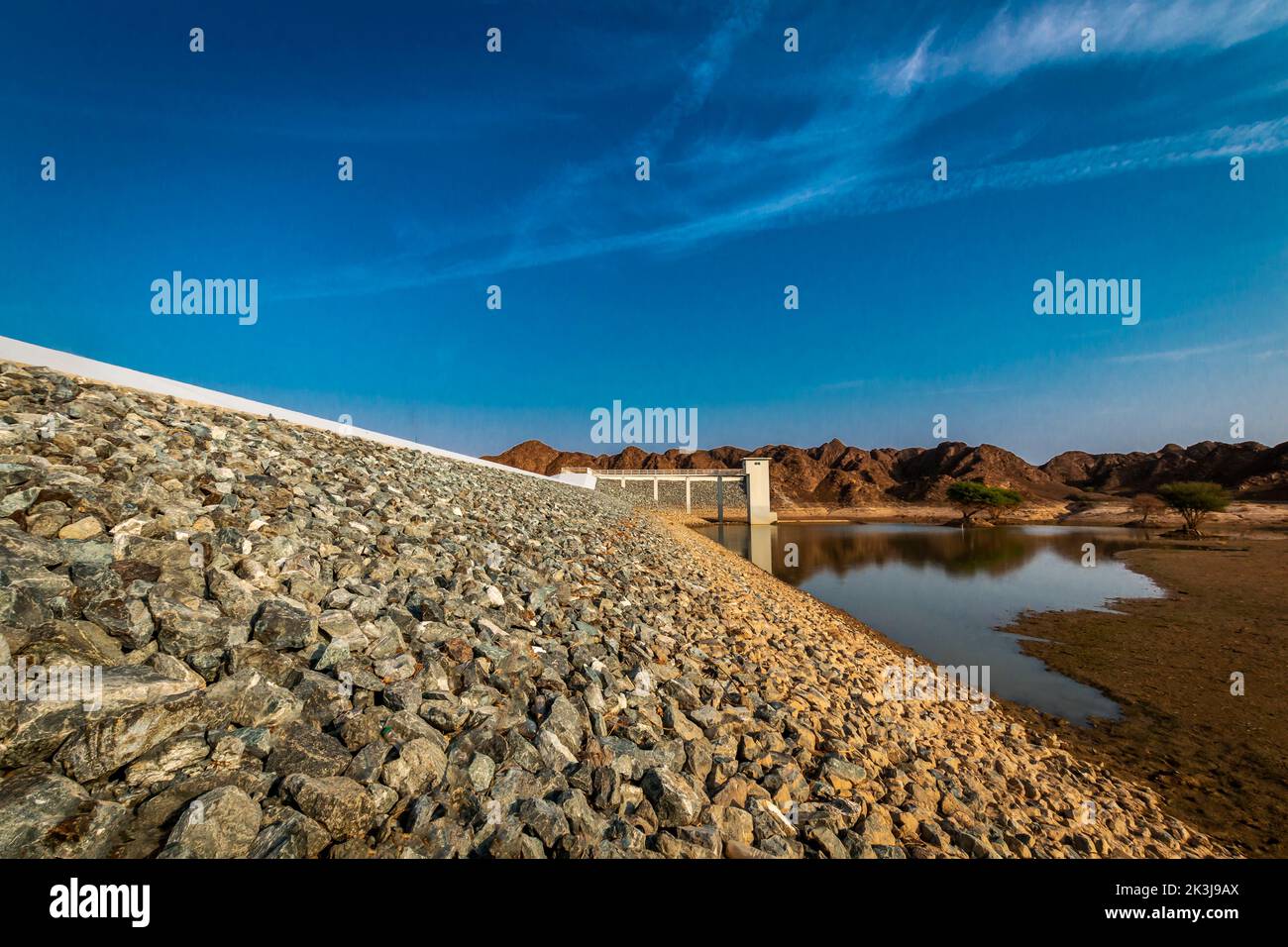 United Arab Emirates mountains view from Wadi Al Buraq Dam highest ...