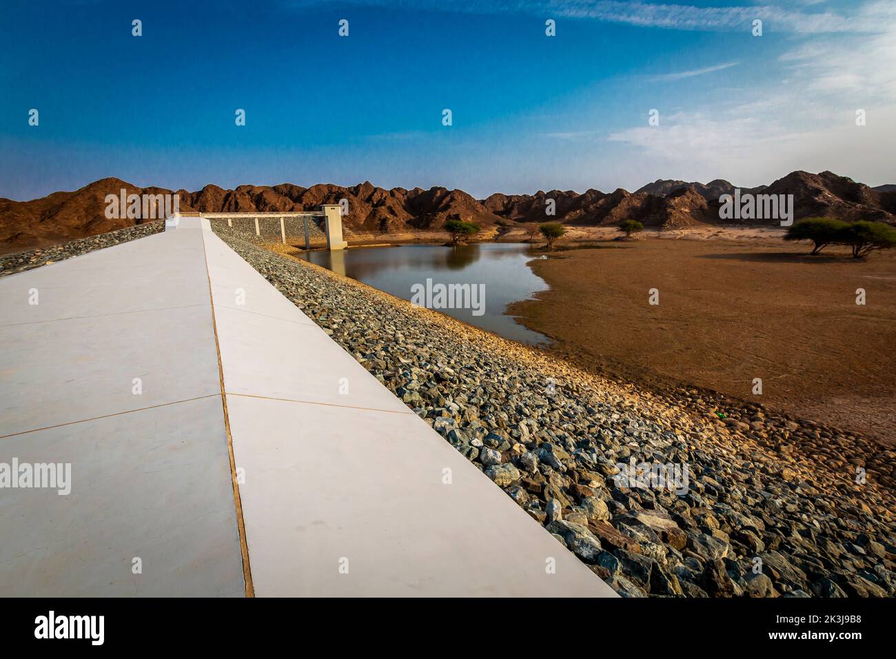 United Arab Emirates mountains view from Wadi Al Buraq Dam highest ...