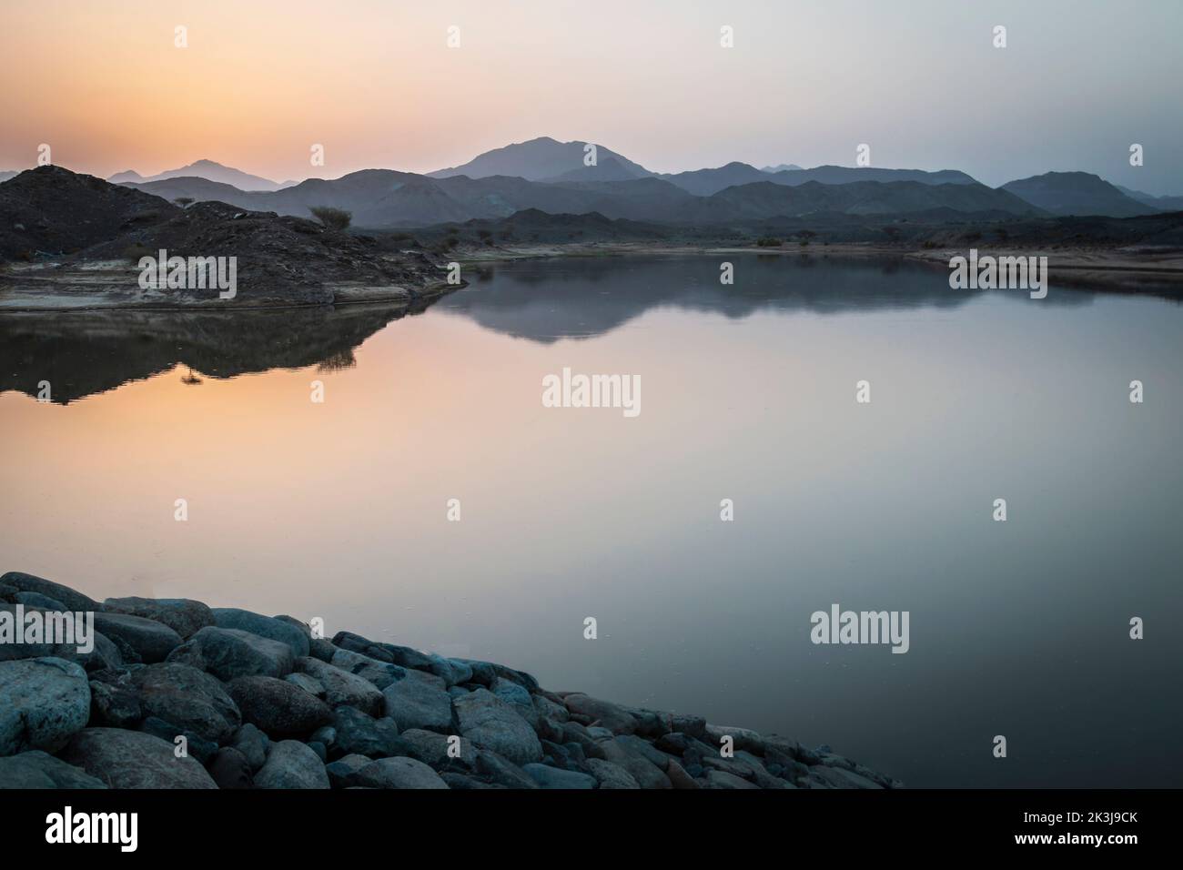 United Arab Emirates mountains view from Wadi Al Buraq Dam highest ...