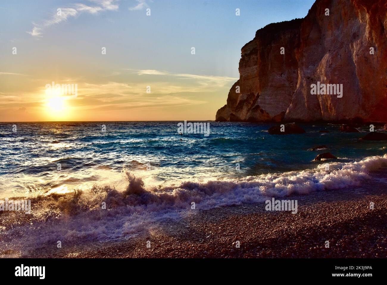 Best sunset greece hi-res stock photography and images - Alamy