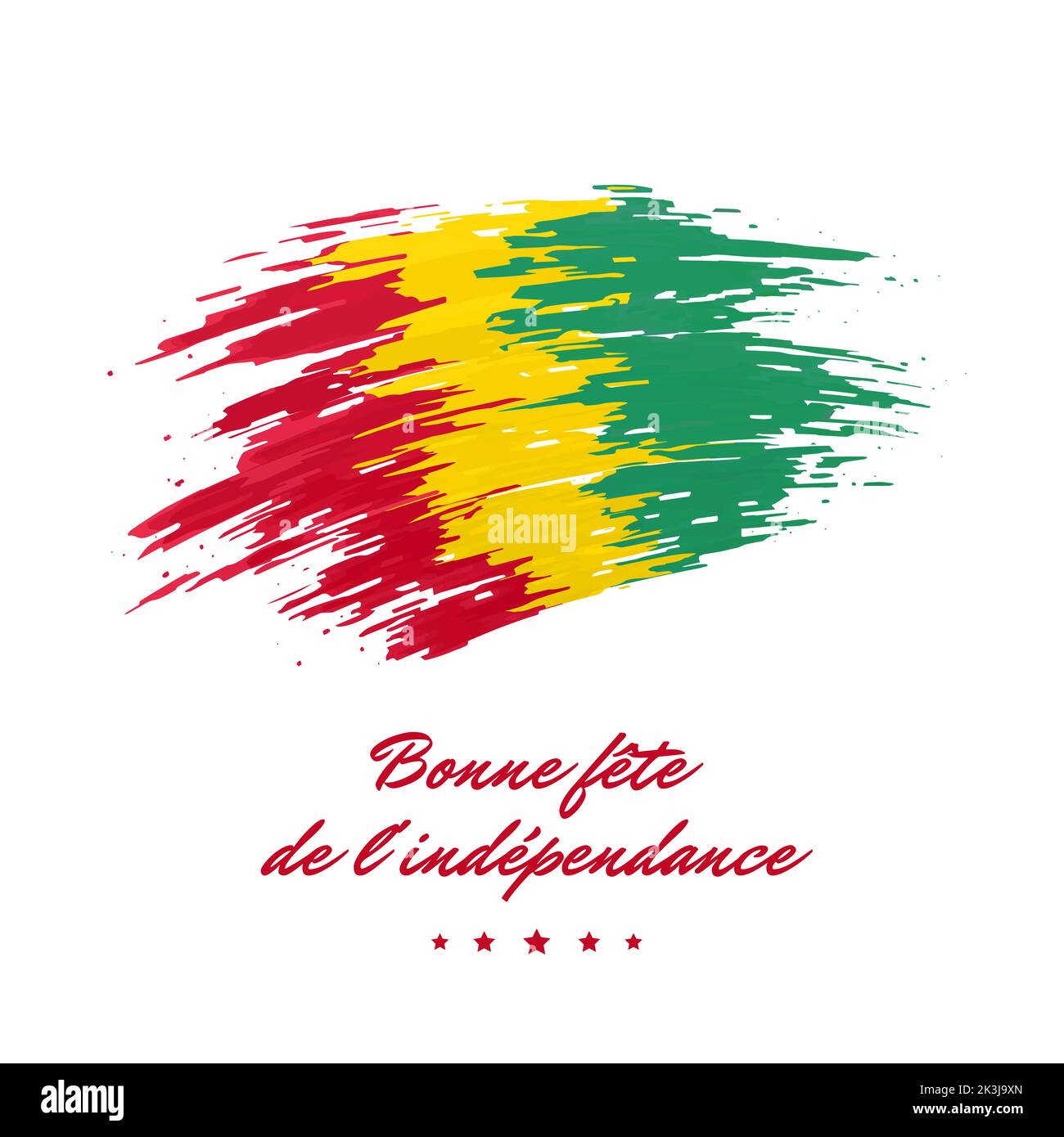 October 2, independence day guinea, vector template. Guinea flag ...
