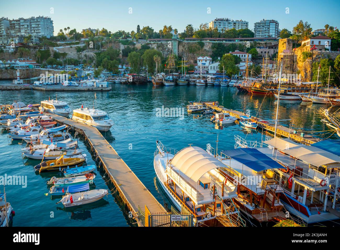 Antalya, Turkey - September 10, 2022: Harbor in the old city of Antalya ...