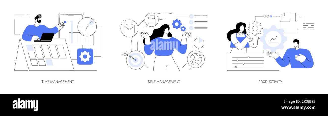 Productivity software abstract concept vector illustrations Stock ...