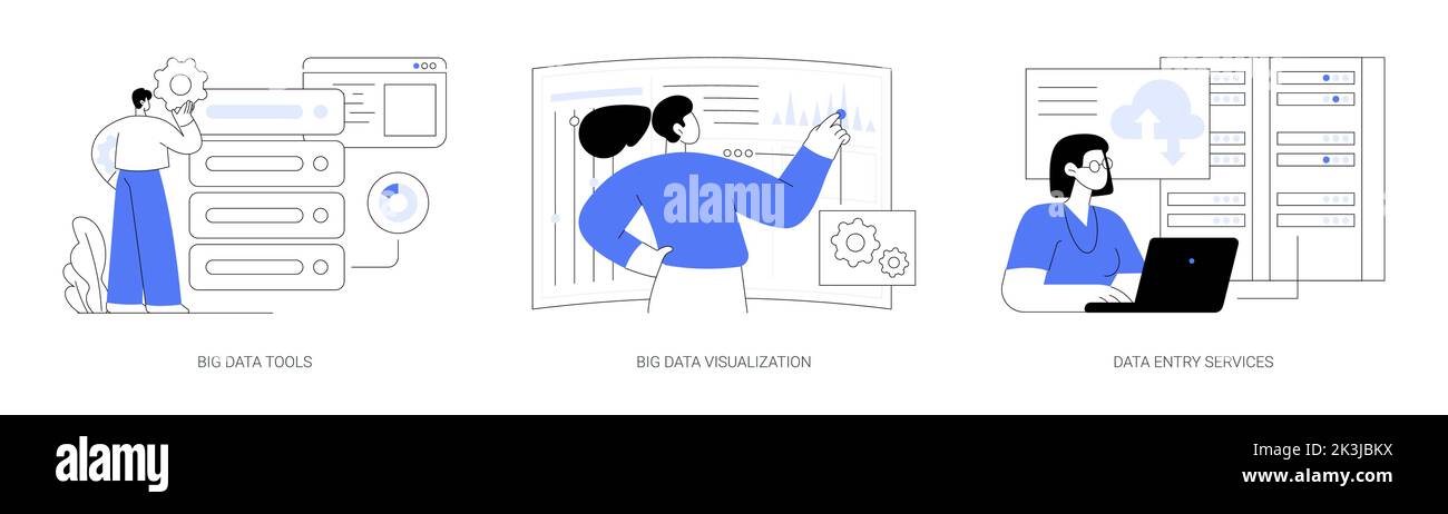 Database Management Abstract Concept Vector Illustrations Stock Vector
