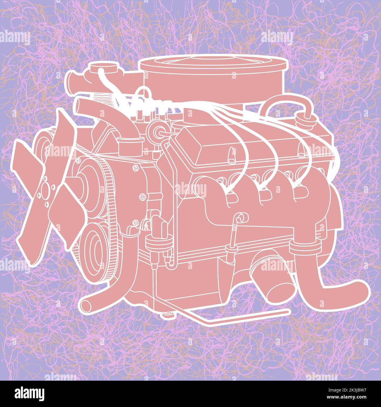 generic car automtive engine illustration Stock Vector Image & Art - Alamy