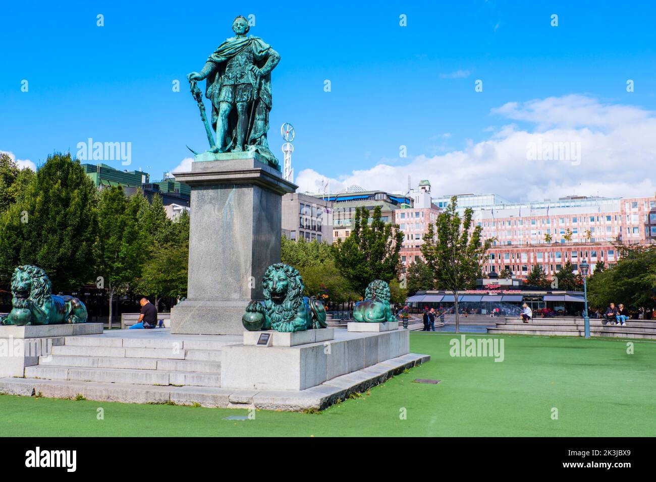 Statue of Karl XIII, Kungsträdgården, Norrmalm, Stockholm, Sweden Stock ...