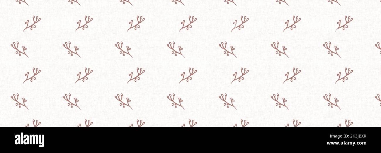 Gender neutral foliage leaf seamless raster border. Simple whimsical 2 ...