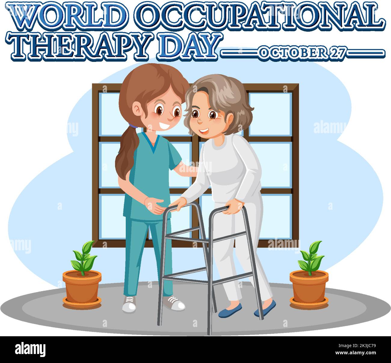 World occupational therapy day text design illustration Stock Vector ...