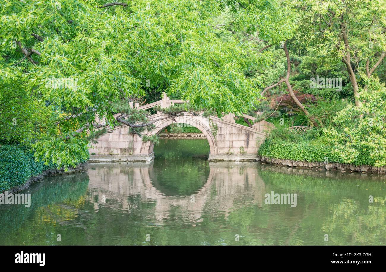 A corner of a building in Zuibaichi Park, Shanghai, China Stock Photo ...
